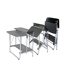 OneSpace Freeley Folding Computer Desk, Black