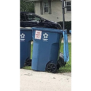 Yard Waste Only Sticker Decal Sign for Garbage Cans and Containers - 6 Inches x 8 Inches (1 Piece)