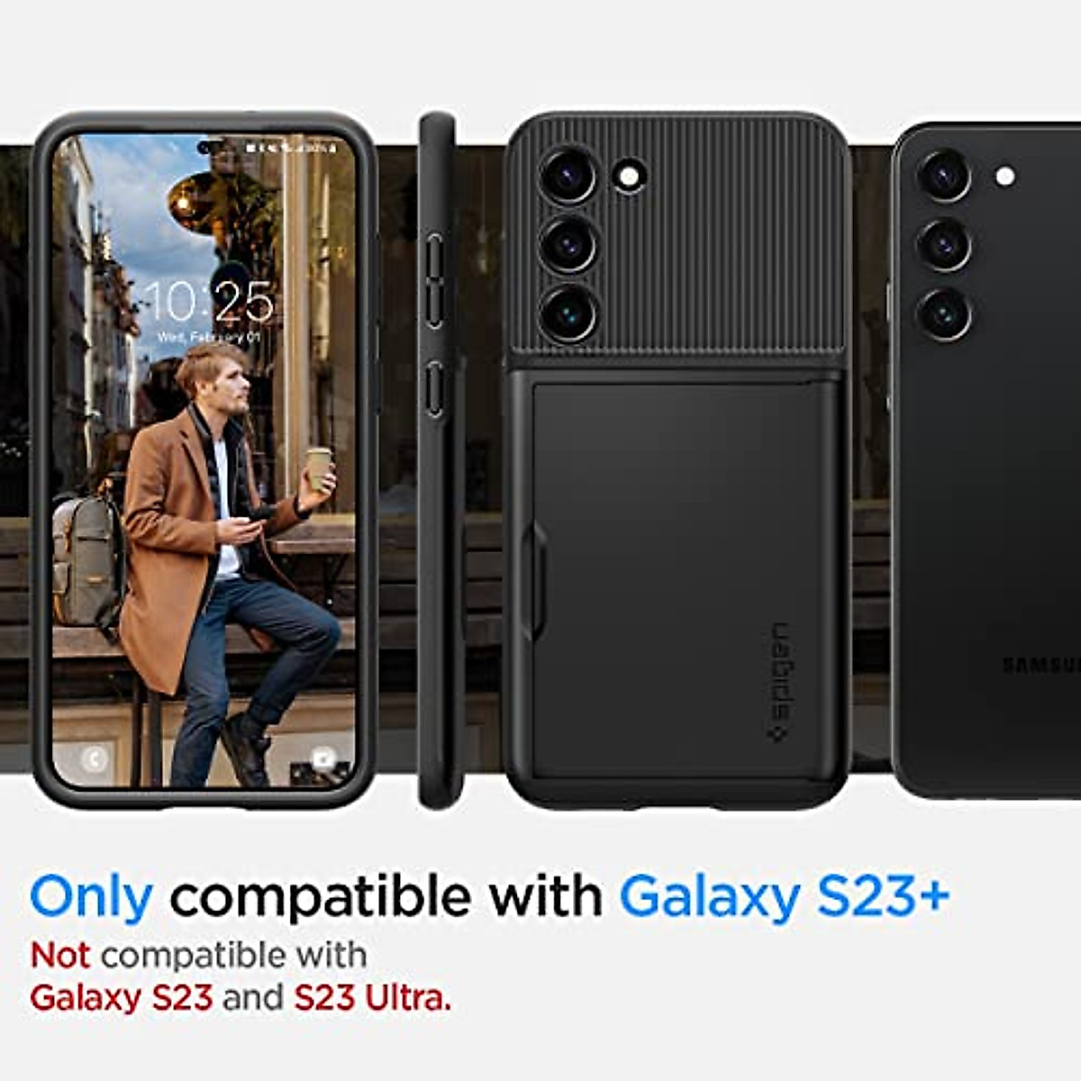 Spigen Slim Armor CS Designed for Galaxy S23 Plus Case (2023) - Black