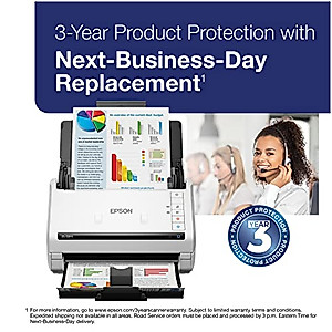 Epson DS-530 II Color Duplex Document Scanner for PC and Mac with Sheet-fed, Auto Document Feeder (ADF)
