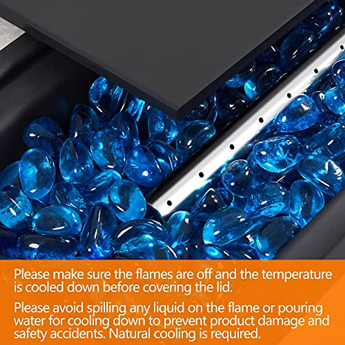 Yaheetech 43" Propane Gas Fire Pit Table 50,000 BTU Rectangular Fire Pit with Glass Wind Guard for Outside/Patio/Deck/Garden/Backyard, Gas Firepit with Ceramic Tabletop, Steel Base and Water-Resistant