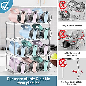 【Upgraded Larger】Water Bottle Organizer for Stanley 40 oz Tumbler with Handle, Stanley Cup Organizer for Cabinet, Kitchen Organizers and Storage for Stanley Cup Accessories, Tumbler Mug Cup Hold 12