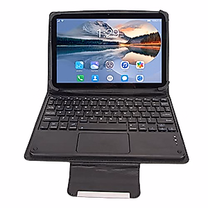 DAUZ FHD Tablet, 8 Core CPU 5G WiFi 2 in 1 10.1 Inch Tablet with Keyboard for Learning for Android 12 (US Plug)