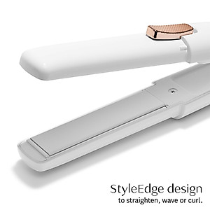 T3 SinglePass Compact Portable Flat Iron with Travel Cap - Ceramic Straightening and Styling Iron with Auto World Voltage