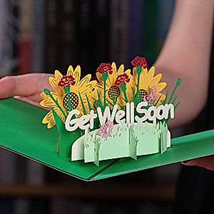 Magic Ants Pop Up Get Well Card, 3D Get Well Pop Up Card, Funny Postcards Pop Up Greeting Card for Patient, Pop Up Sympathy Card with Envelope