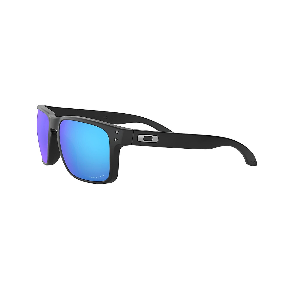 Oakley Men's OO9102 Holbrook Square Sunglasses, Matte Black/Prizm Sapphire Iridium Polarized, 57 mm