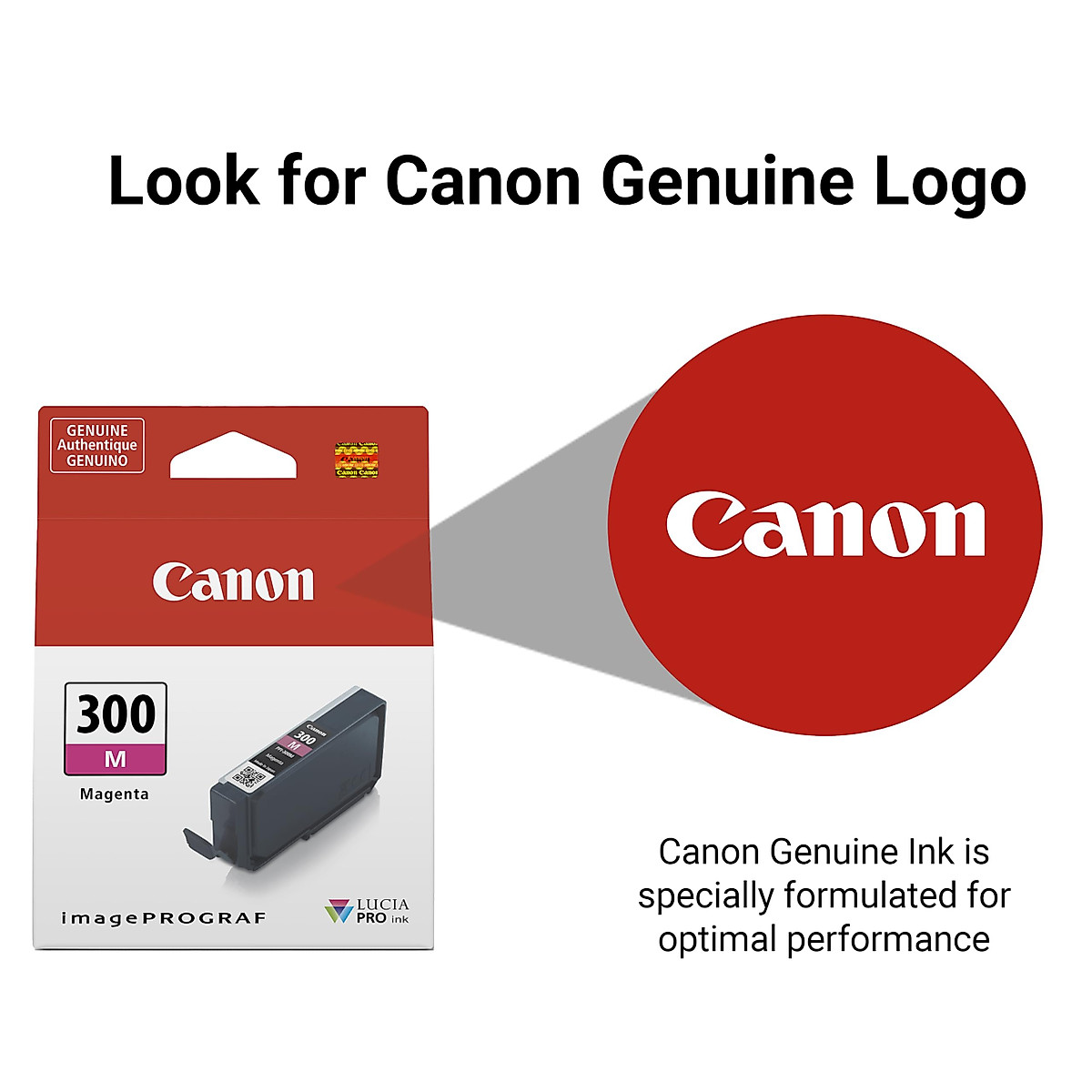 Canon PFI-300 Lucia PRO Ink, Magenta, Compatible to imagePROGRAF PRO-300 Printer