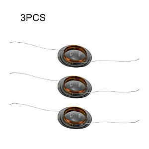 Heyiarbeit 3Pcs 19mm/0.75" Tweeter Voice Coil Audio Speaker High Tone Translucent Crystal Silk Film Dome Tweeter Accessory for Audio Replacement