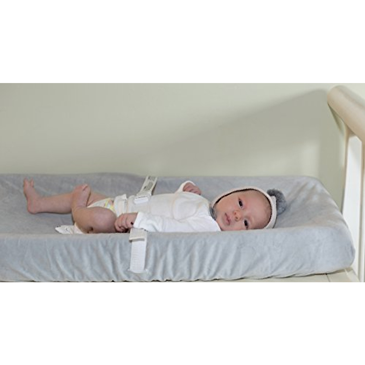 Ely's & Co. Patent Pending Waterproof Plush Change Pad Cover 100% Cotton Velvet | no Need for Changing Pad Liner (Grey)