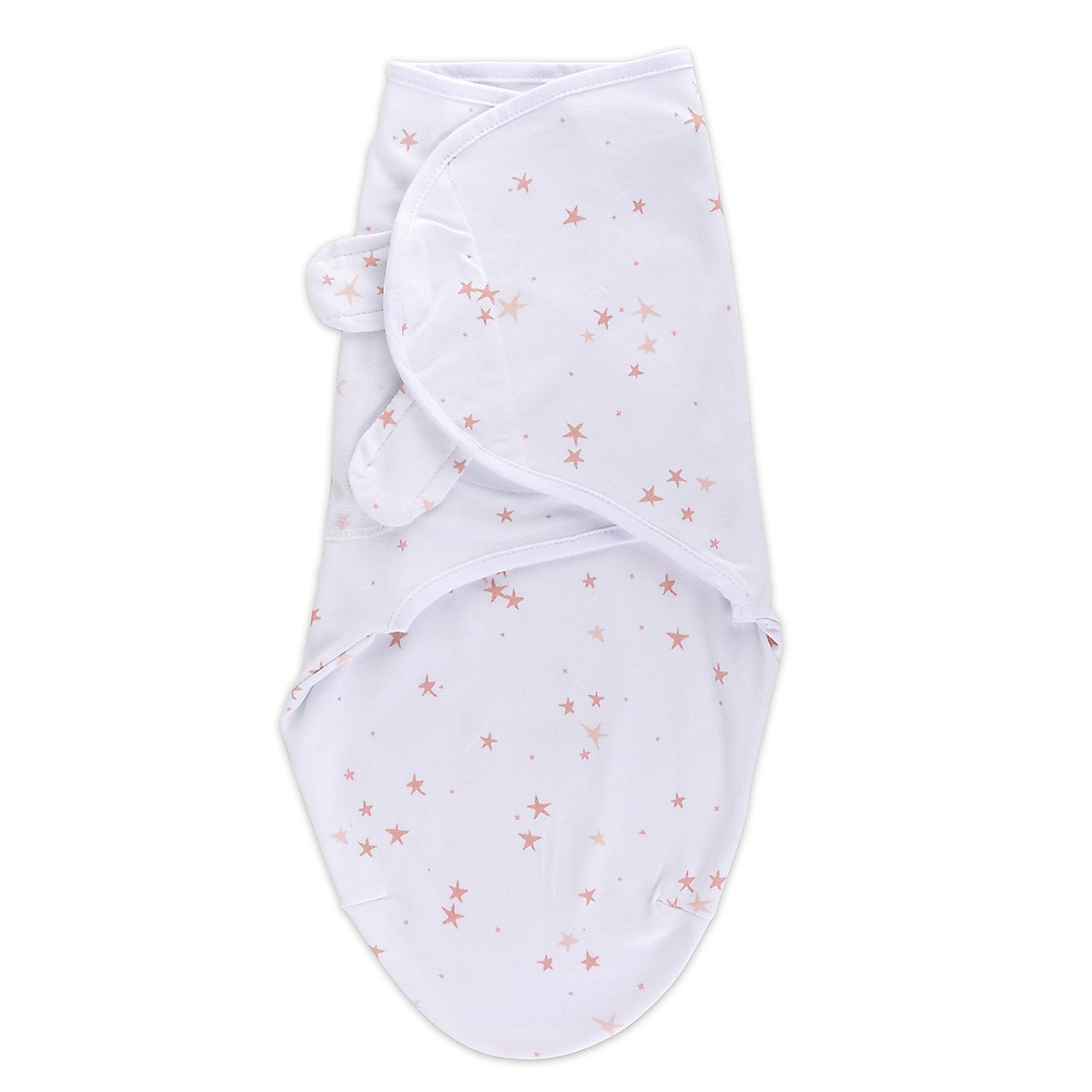 Ely's & Co. Baby Swaddle Blanket - 2 Pack Cotton Swaddle Blanket - Newborn Swaddle 0-3 Months, Newborn Essentials (Mauve Pink Stars & Solid Dusty Rose)