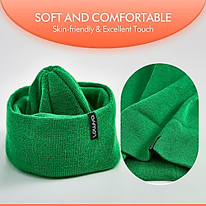 zowya Winter Beanie for Men Women Knit Cuff Snug Slouchy Skull Caps Classic Warm Spring Autumn 1-Hat (Green)