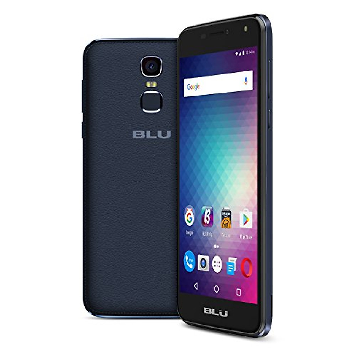 BLU Life Max - 5.5" 4G LTE GSM Unlocked - 16GB+2GB RAM w/ Fingerprint Sensor, 3700 mAh Battery -Blue