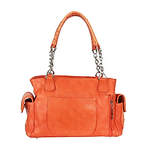 Zzfab Diamond Flower Studded Rhinestone Concealed and Carry Purse