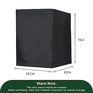 FlexiDapt Coffee Maker Cover, Universal Waterproof and Dustproof Shield for Countertop Appliances in Home, Garage and Office, Black