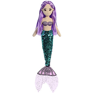 Aurora® Enchanting Sea Sparkles™ Sequin Sparkles™ Jenna Stuffed Doll - Imaginative Play - Magical Companions - Green 18 Inches