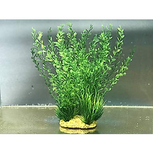 BEGONDIS 2Pcs Aquarium Decorations Fish Tank Artificial Water Plants Made of Soft Plastic, Safe for All Fish & Pets