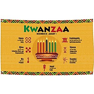 Happy Kwanzaa Banner Backdrop Decorations - African Heritage Holiday Hanging Backdrop Banner for Kwanzaa Decorations