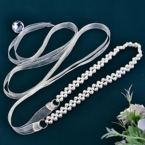 azaleas Women's Pearls Bridal Bridesmaid Dresses Sash Belts,Beaded Wedding Belt Bridal Belts Ivory