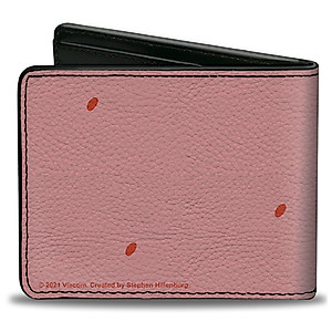 Buckle-Down Men's Nickelodeon Wallet, Bifold, Spongebob Squarepants Patrick Starfish Eyes Close Up Pink, Vegan Leather, 4.0" x 3.5"