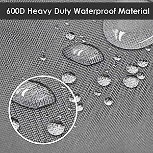 Vailge Heavy Duty Patio Sofa Cover, 100% Waterproof 3-Seater Outdoor Sofa Cover,Lawn Patio Furniture Covers with Air Vent and Handle,79" Wx 37" Dx 35" H,Grey