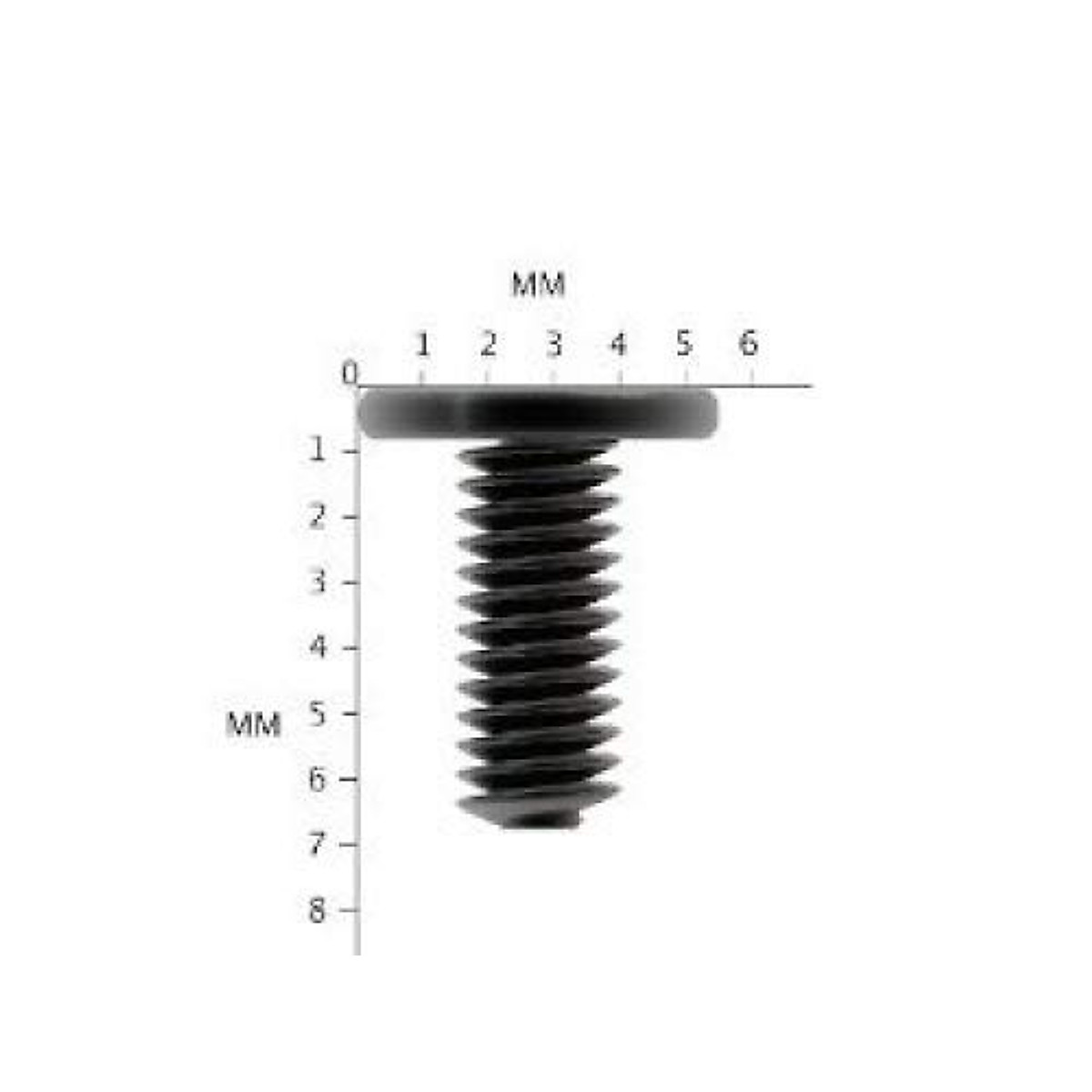 LaptopScrewsDirect 50 Pack of Black Zinc Laptop Screws Size M2.5x6MM / PM2.5X6.0 / M2.5X6L