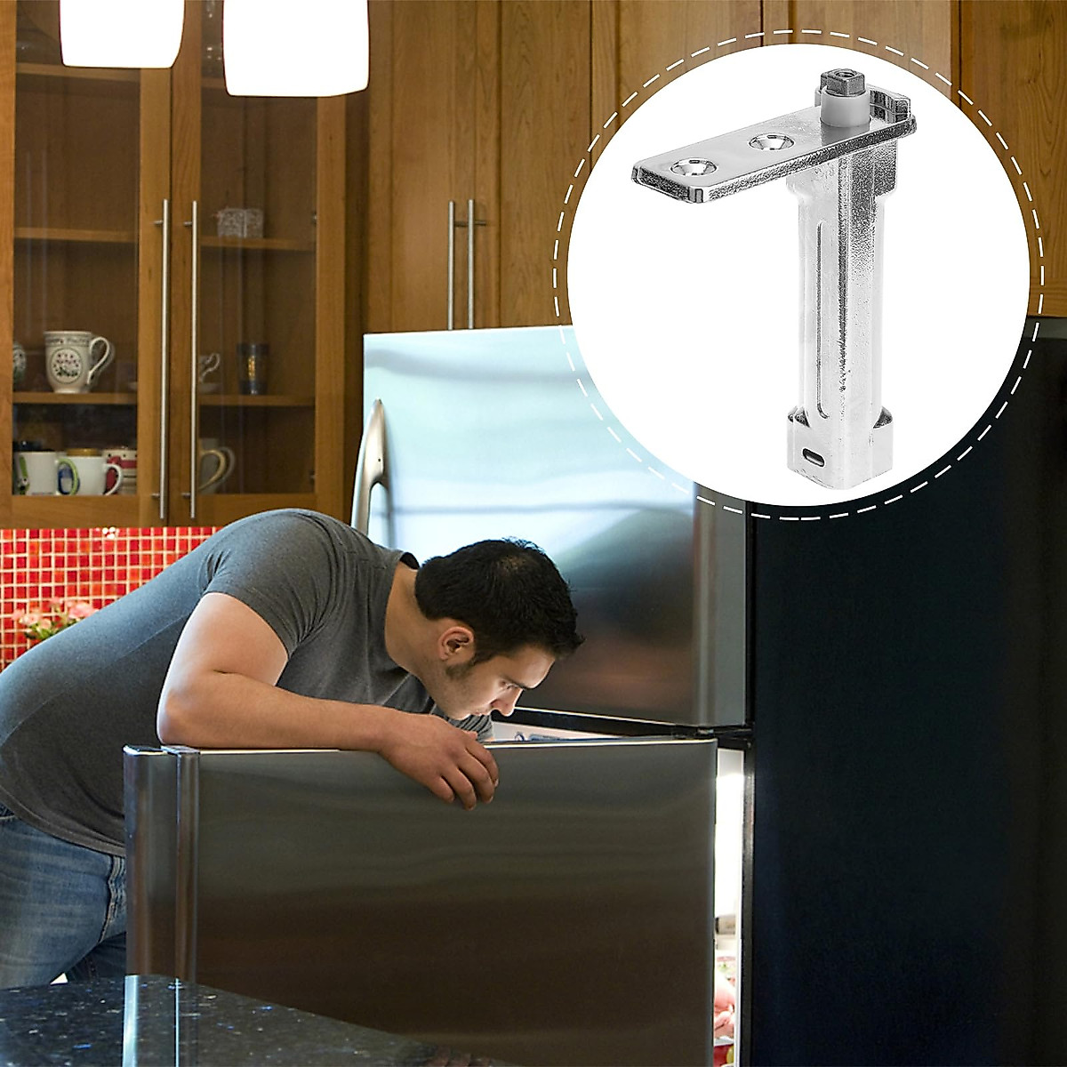 Metal Hinges 1pc Refrigerator Door Hinge Door Pivot Hinges Refrigerator Hinge zinc Alloy Hinges Door Hinges Spring Hinge s Freezer Door Hinge top Door Metal