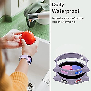 [5+5Pack] SPGUARD Galaxy Watch 5/Watch 4 40mm Screen Protector Case Cover, Tempered Glass Galaxy Watch 5/4 Screen Protector & Watch 5/4 Case Cover Hard PC Bumper for Samsung Galaxy Watch 5/4 40mm