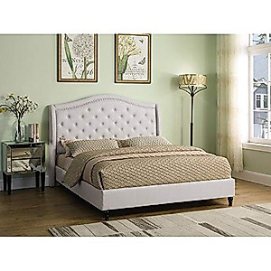 Best Master Furniture Myrick Tufted Velvet Platform California King Bed in Black