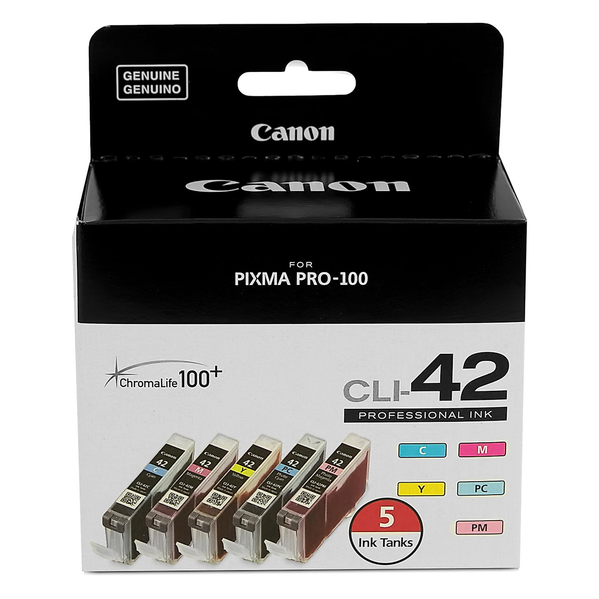 CanonInk CLI-42 5-Pack Value Ink Compatible to PIXMA PRO-100 for Printer