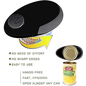 Electric Can Opener, Battery Operated Can Opener Smooth Edge, Food-Safe for Almost All Can Sizes, Electric Can Openers for Kitchen, Automatic Can Opener Ideal for Arthritics and Seniors
