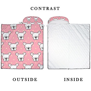 Sleeping Bag Sleep Bag Cute Dog Polka Dots Cover Mat for Travel Camping Hiking Women Men Adult 3 Seasons Cold Warm Weather