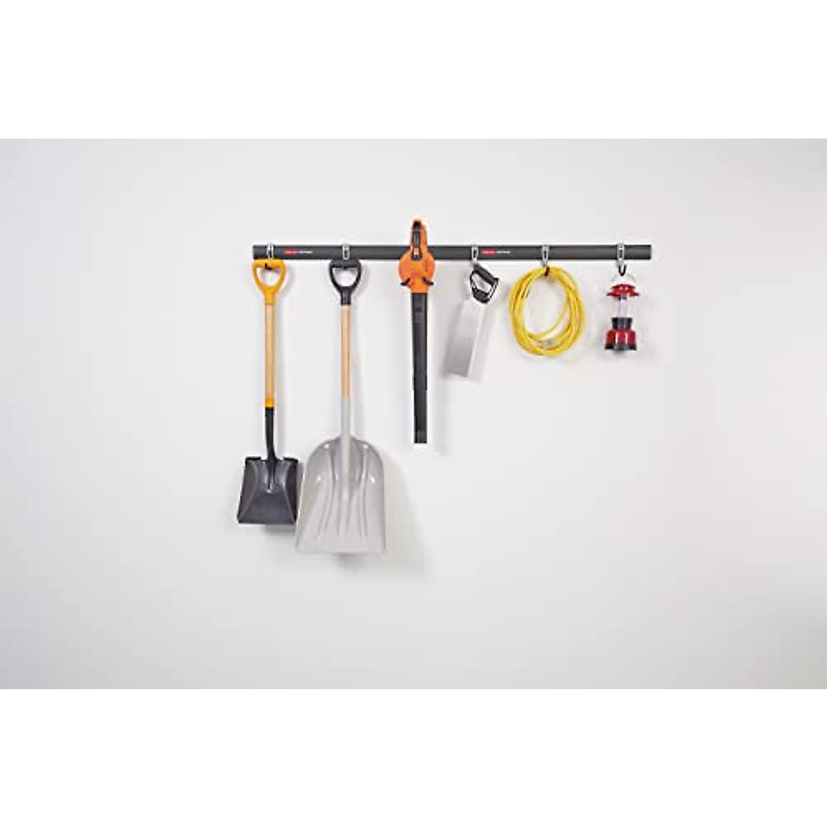 Rubbermaid FastTrack Garage Storage Utility Hooks, All in One Rail Hook Kit and Tool Organizer, 8 Piece, Heavy Duty for Wall/Shed/Garden