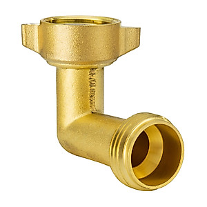 RecPro RV 90 Degree Hose Elbow with Mesh Strainer | Solid Brass Garden Hose Elbow Adapter for RV Water Hose | City Water Inlet Elbow Fitting | Prevents Hose Crimping and Strain