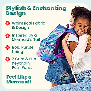 Mermaid Backpacks for Girls - Girls Backpack for School Kindergarten Elementary - School Backpack for Kids Cute Backpack - Kids Backpack for Girls School Backpack - Toddler Backpack Bookbags for Girls