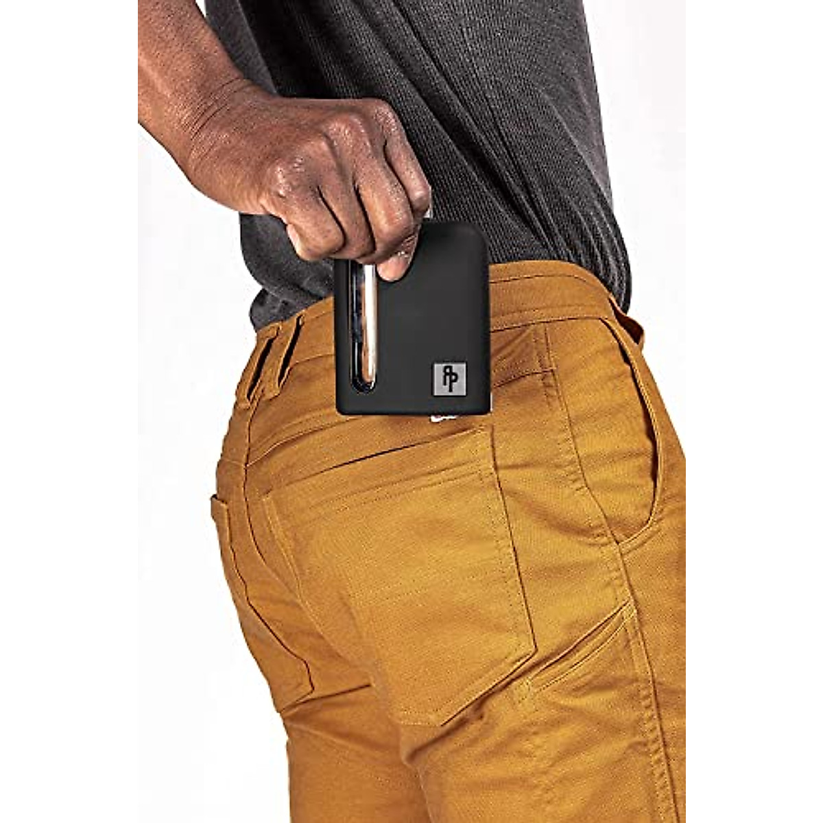 Ragproper Modern Glass Hip Flask - Glass Flask Bottle with Caps for Liquor & Spirits, Durable Liquor Glass Flask with Cork Lids, Pour Funnel, Black Silicone Flask Sleeve, Single Shot 100ml