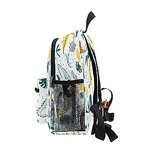 senya Yellow Cute Dinosaurs Kids Backpack with Chest Clip, Toddler Schoolbag Preschool Bag for Girls Boys One Size