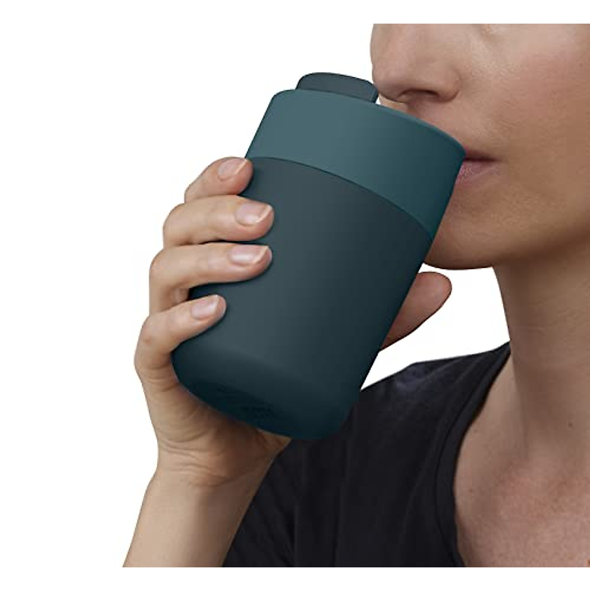 Joseph Joseph Sipp™ Travel Coffee Mug with Flip-top Cap - 340 ml (12 fl. oz) - Blue