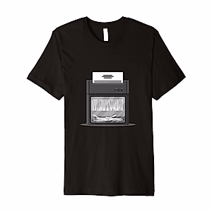 Paper Shredder Office Supply Graphic Art Premium T-Shirt