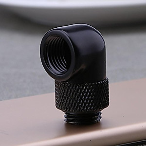 Kyerivs G1/4" Male to Female Extender Fitting, 90° Rotary Enhance Multi-Link Adapter Fitting for Computer Water Cooling System (Male to Female)