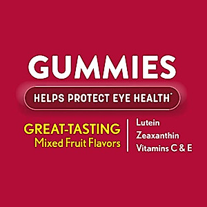 Ocuvite Vitamin & Mineral Supplement for Eye Health Adult Gummies, Contains Lutein & Zeaxanthin, Bausch, 60 Count
