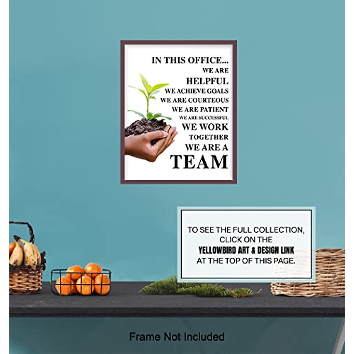 Office Wall Decor - Motivational Wall Art Quote - 8x10 Inspirational Wall Art Poster - Unique Gift for Boss, Managers, Team Leaders, Men Women - Unique 8x10 Room Decoration - UNFRAMED Picture Print