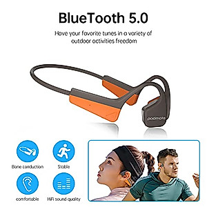 pamu S30 0pen-Ear Bluetooth Bone Conduction Headphones,Built-in Mic for Calls,Wireless Sports Headphones IPX6 Waterproof and Sweatproof for Running Cycling Hiking,Headphones Wireless Bluetooth Black
