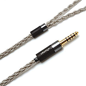 GUCraftsman 6N Single Crystal Silver Upgrade Cable 2.5mm/4.4mm Balanec Headphone Upgrade Cables for Beyerdynamic T1 2nd T5P 2nd T5P 3nd Final d8000Pro Denon AH-D5200 AH-D7200 AH-D9200 (4.4mm Plug)