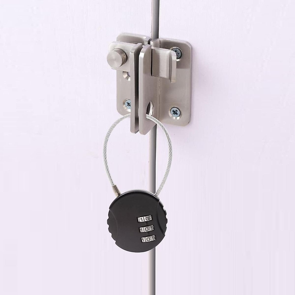 3 PCS 3-Digit Combination Lock Gym Locker Lock Waterproof Outdoor Mini Wire Rope Combination Padlock for Zippers, Backpacks, Trolley Cases, Gym Lockers, Fence