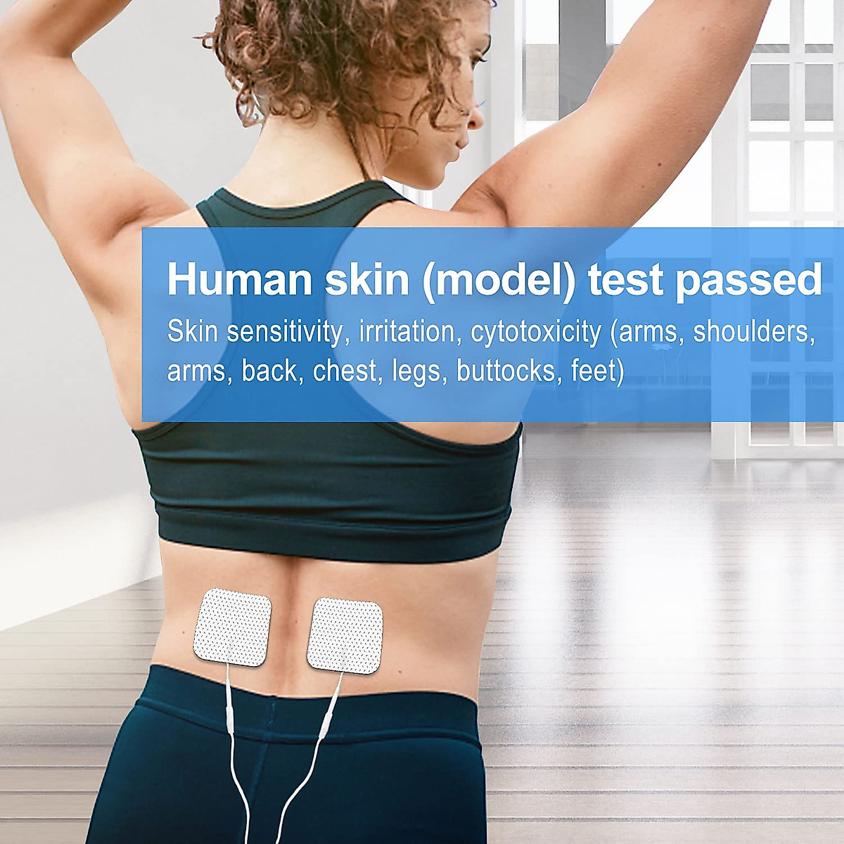 TENS Unit Replacement Pads - Pack of 50 Electrode Squares, EMS Muscle Stimulation & Electrotherapy Self-Stick Performance 2”x 2” tens Unit Pads Reusable and Latex-Free Red