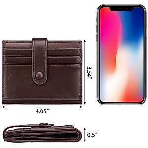 SENDEFN Slim Leather Wallets for Men Card Holder with RFID Blocking Small Bifold Wallet