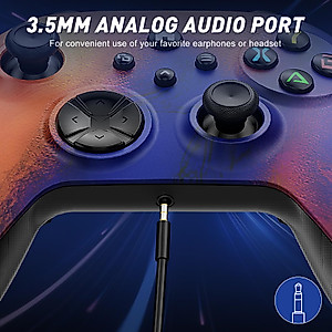 Dinosoo Wireless Controller for Android Windows PC Steam Games, Dual Vibration TURBO Macro Function Hall Trigger 3.5mm Headphone Jack - Oil Painting (Can't Connect to Xbox for Now)