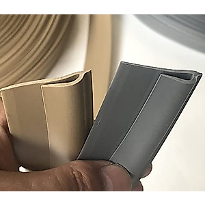 Carpet Edge Trim Strip Grey Black, Flexible PVC Transitions Bar Floor Threshold Ramp for Flooring to Tile, Self Adhesive Rugs Edging Banding for Height Less Than 6 Mm