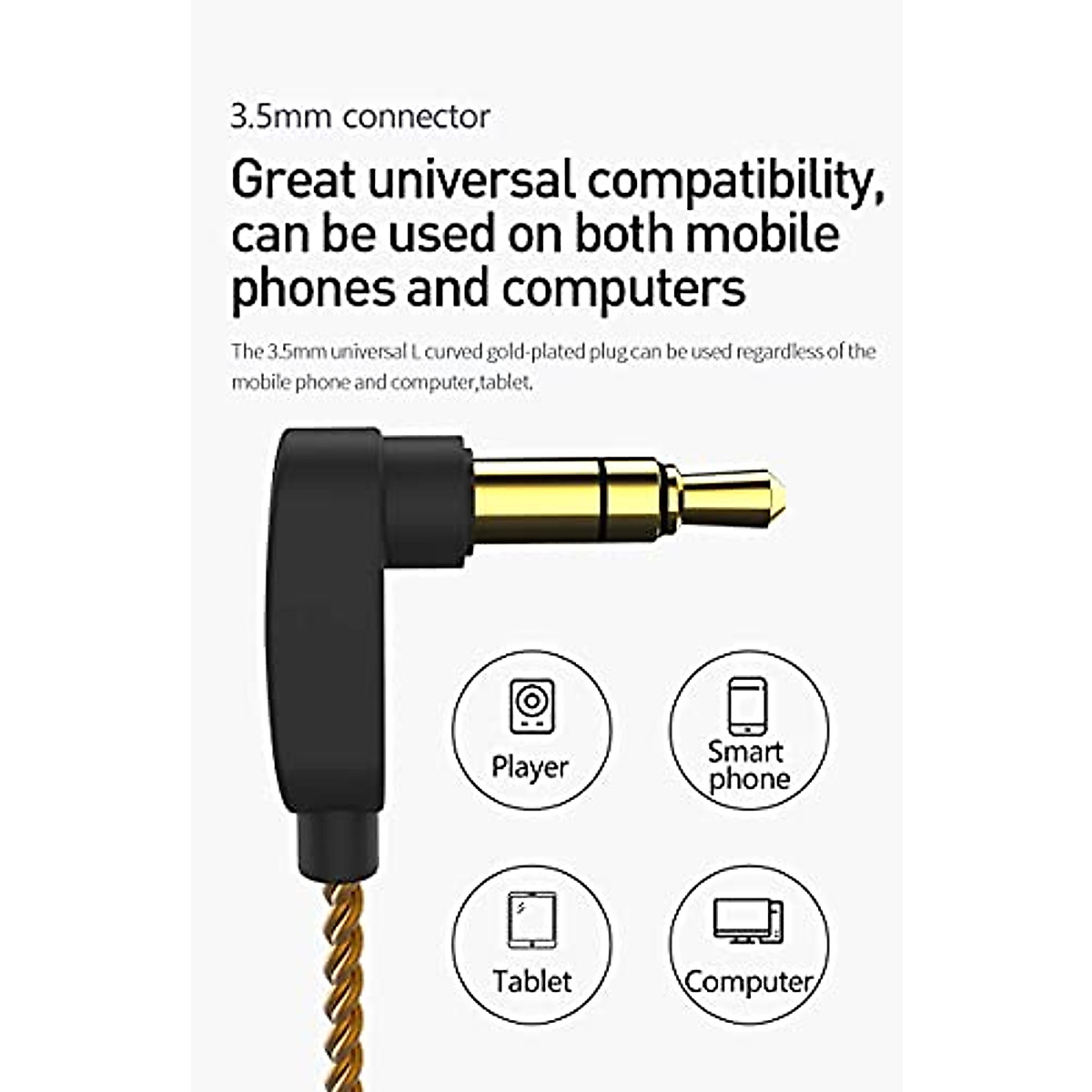 Kinboofi KBEAR KS2 in Ear Earphone, 1BA 1DD Stereo IEM, HiFi Noise Cancelling Sport Hybrid Headphones with PCB Frequency Board, 2 PIN Detachable Cable, for Audiophile (with Mic, Black)