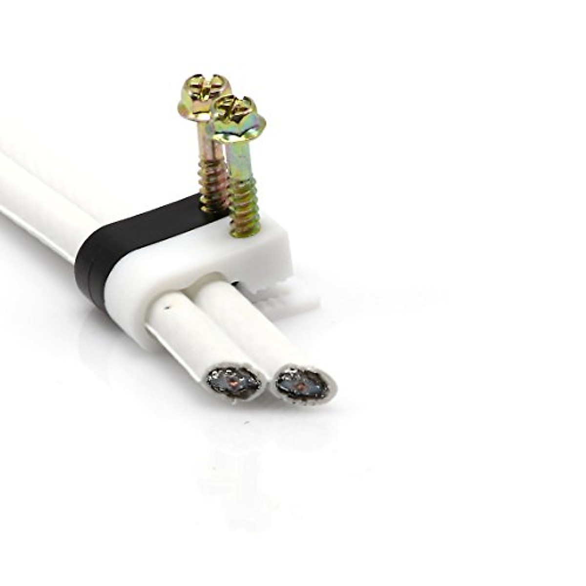 THE CIMPLE CO - Dual, Twin, or Siamese Coaxial Cable Clips, Cat6, Electrical Wire Cable Clip, 1/2 in Screw Clip and Fastener, White (100 Pieces per Bag)